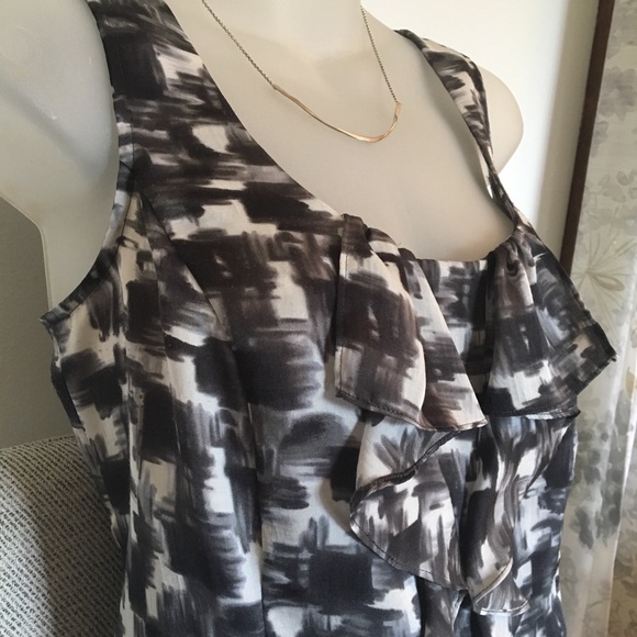 LOFT | Tops | Loftblack White Checkered Fancy Tank Small | Poshmark